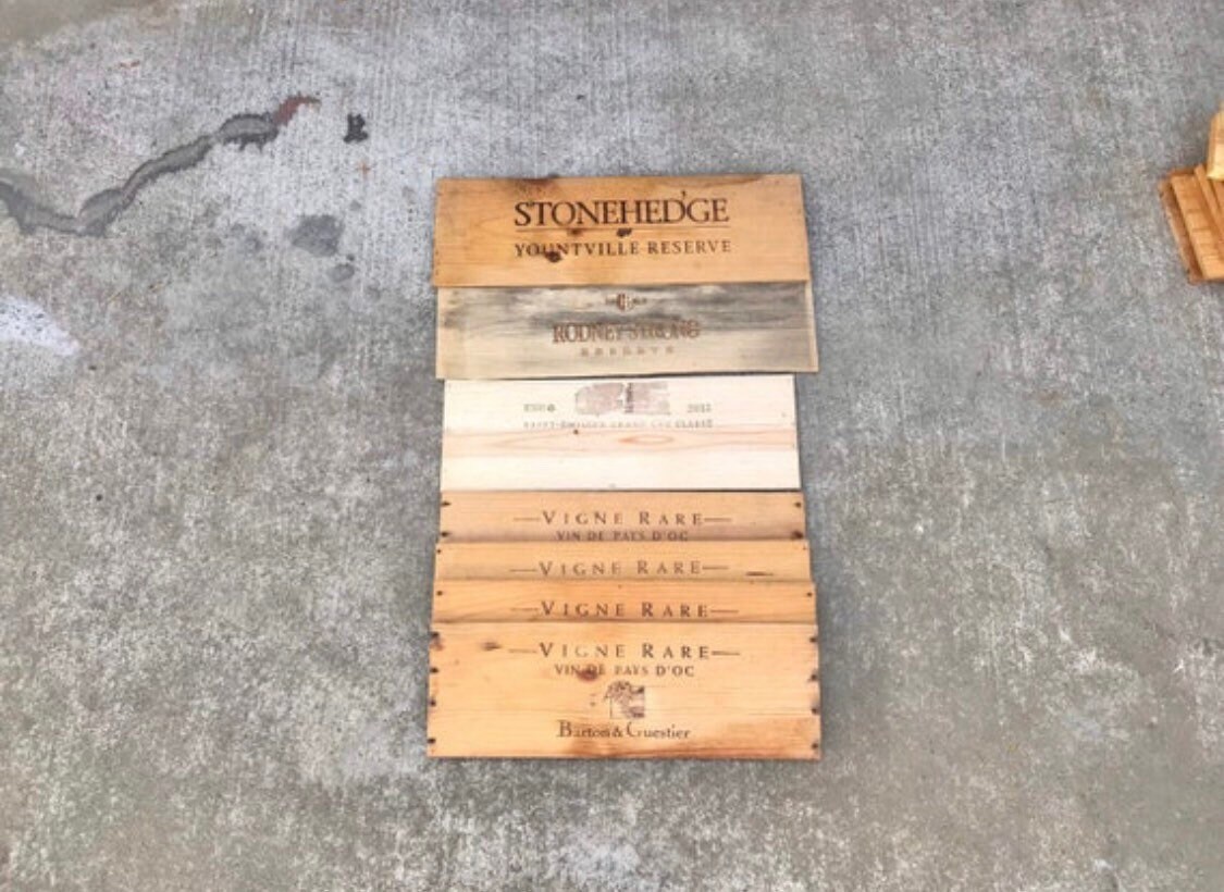 Set 7 Wine Box Panels Vintage Wooden Wood Panels Sides Wine - Etsy