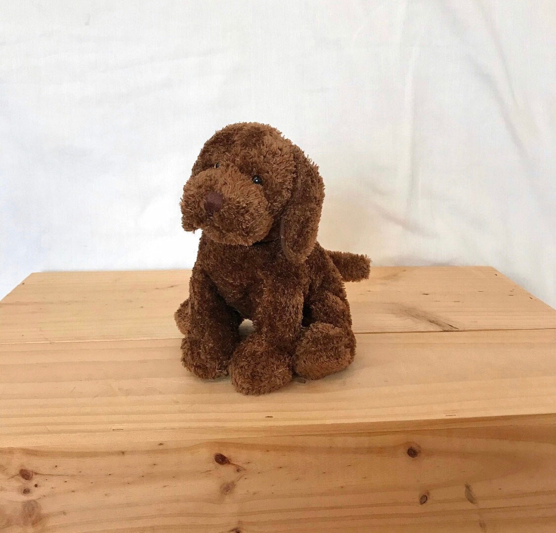 Vintage Brown Dog Plushie Ganz Heritage With Collar Labrador Lab Puppy ...