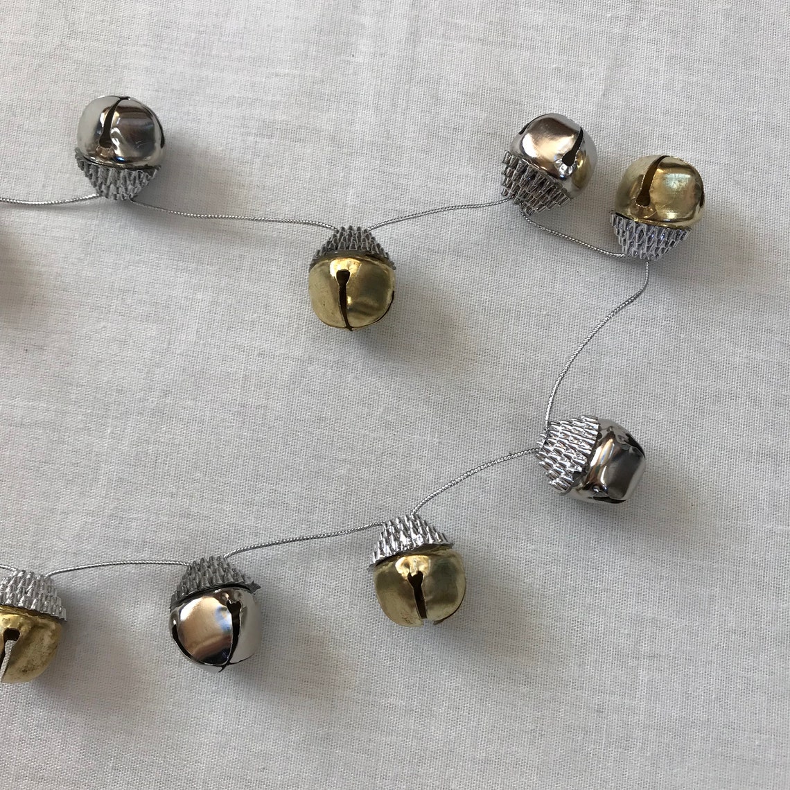 Set of 2 Jingle Bells Garland Metal Christmas Decor Primitive Rustic ...