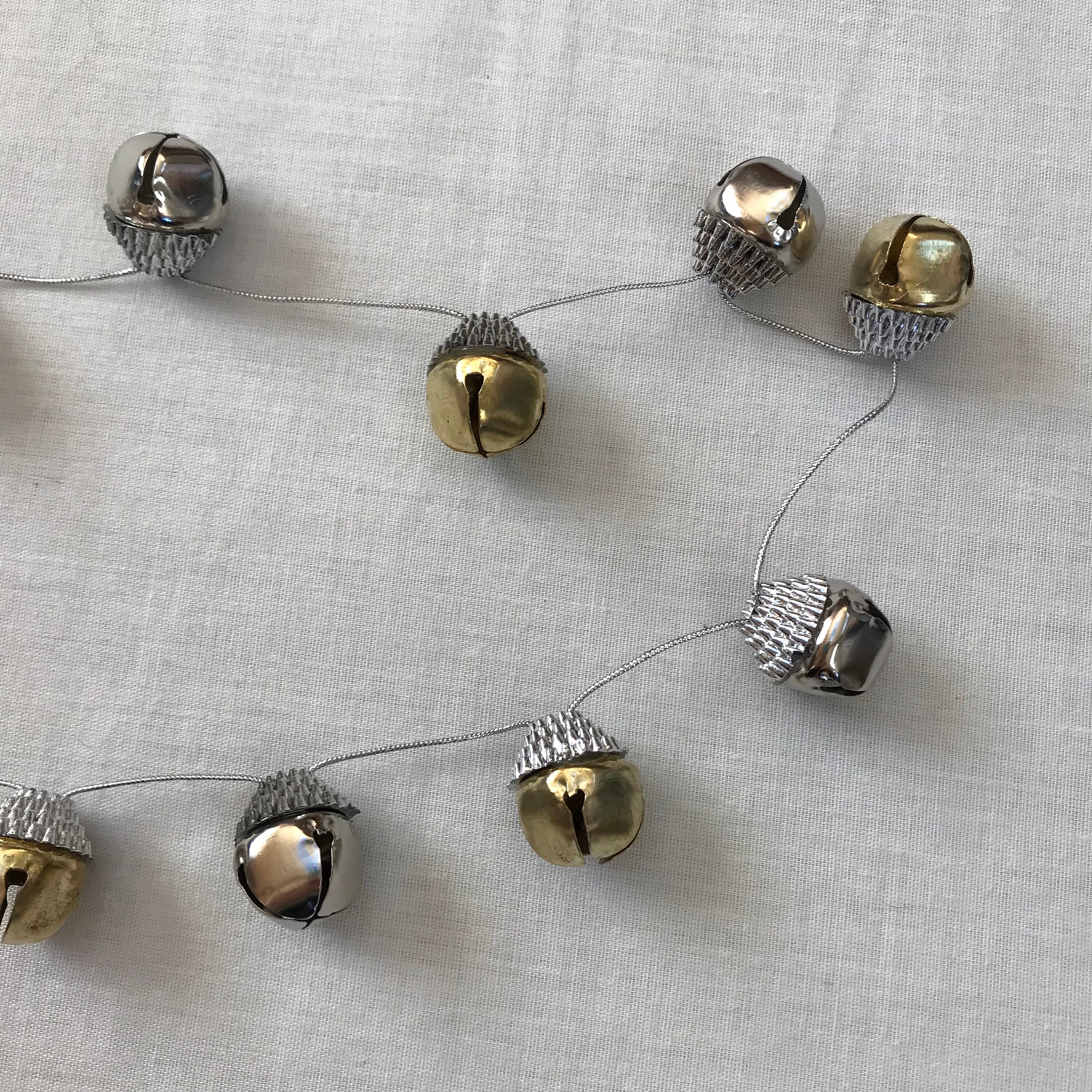 Set of 2 Jingle Bells Garland Metal Christmas Decor Primitive Rustic ...