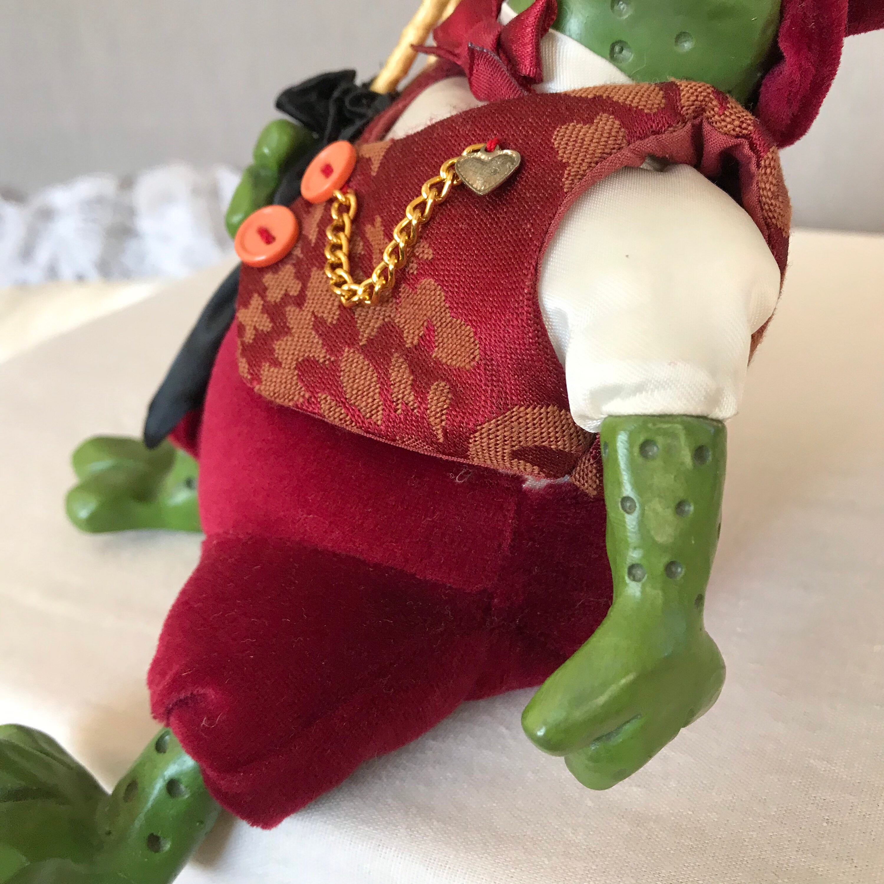 Vintage Prince Frog Leopold Frog Doll by Kathleen Kelly Critter Factory ...