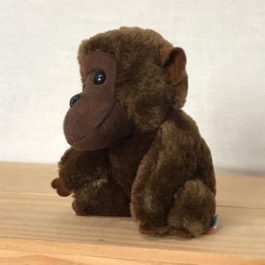 Vintage 1976 Dakin Baby Monkey Ape Magpie Monkey Chimp Plush Brown 6 ...