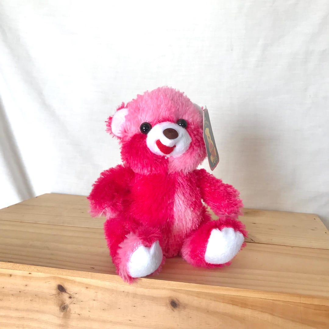 Chubby Pink Raspberry Baby Teddy Bear Stuffed Animal Plushie Plush Toy ...