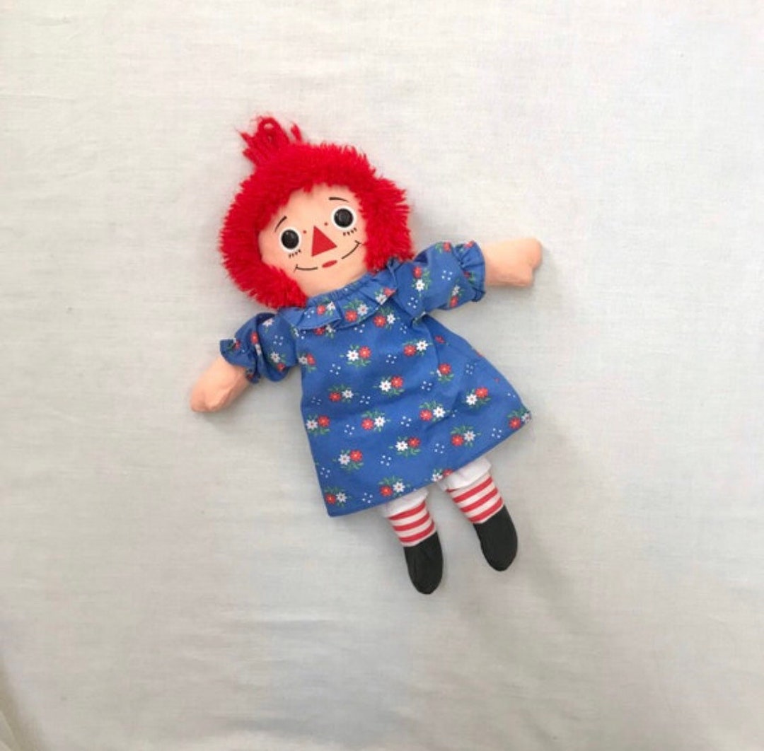 Playschool Raggedy Ann 1987 Stuffed Plush Doll Red Hair 12" Plush ...