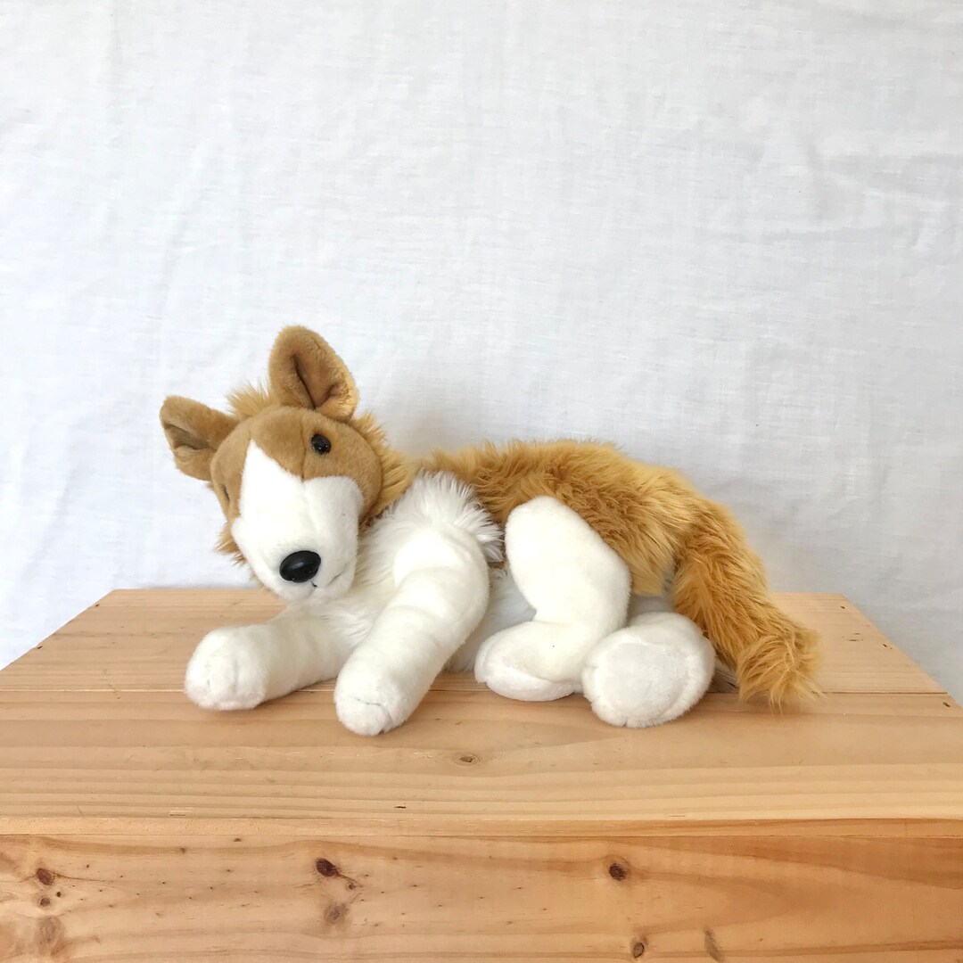 Vintage 2001 TY Cassie the Collie Dog Plush Dog Brown Spotted Stuffed ...