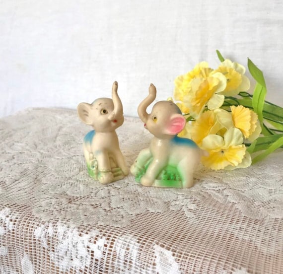 Vintage Set of 2 1960s Rubber Vinyl Elephant Toys Squeaky Mid - Etsy
