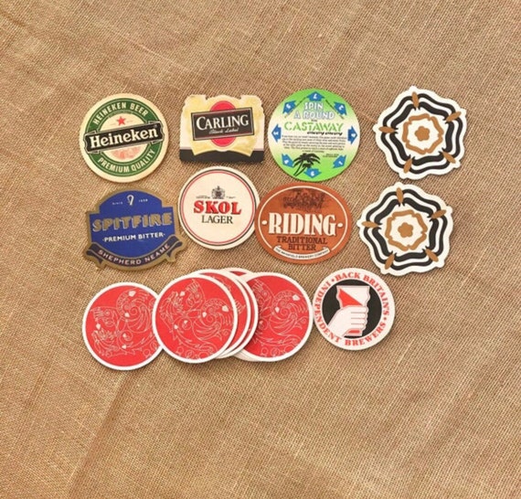 Vintage Set of 20 Advertising Coasters Paper Beer Pub Drink - Etsy