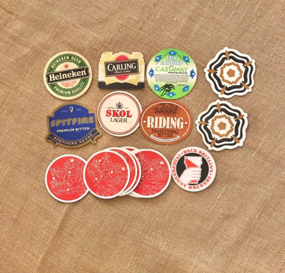 Vintage Set of 20 Advertising Coasters Paper Beer Pub Drink - Etsy