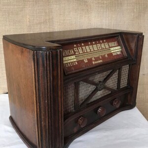 Vintage 1940s Air Chief Firestone Radio Art Deco Art Deco Antique ...
