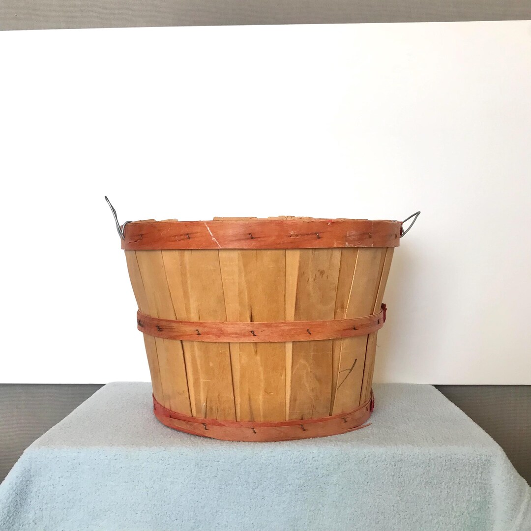 Fruit Vegetable Bushel Basket Wood Basket Country Store Decor Country ...