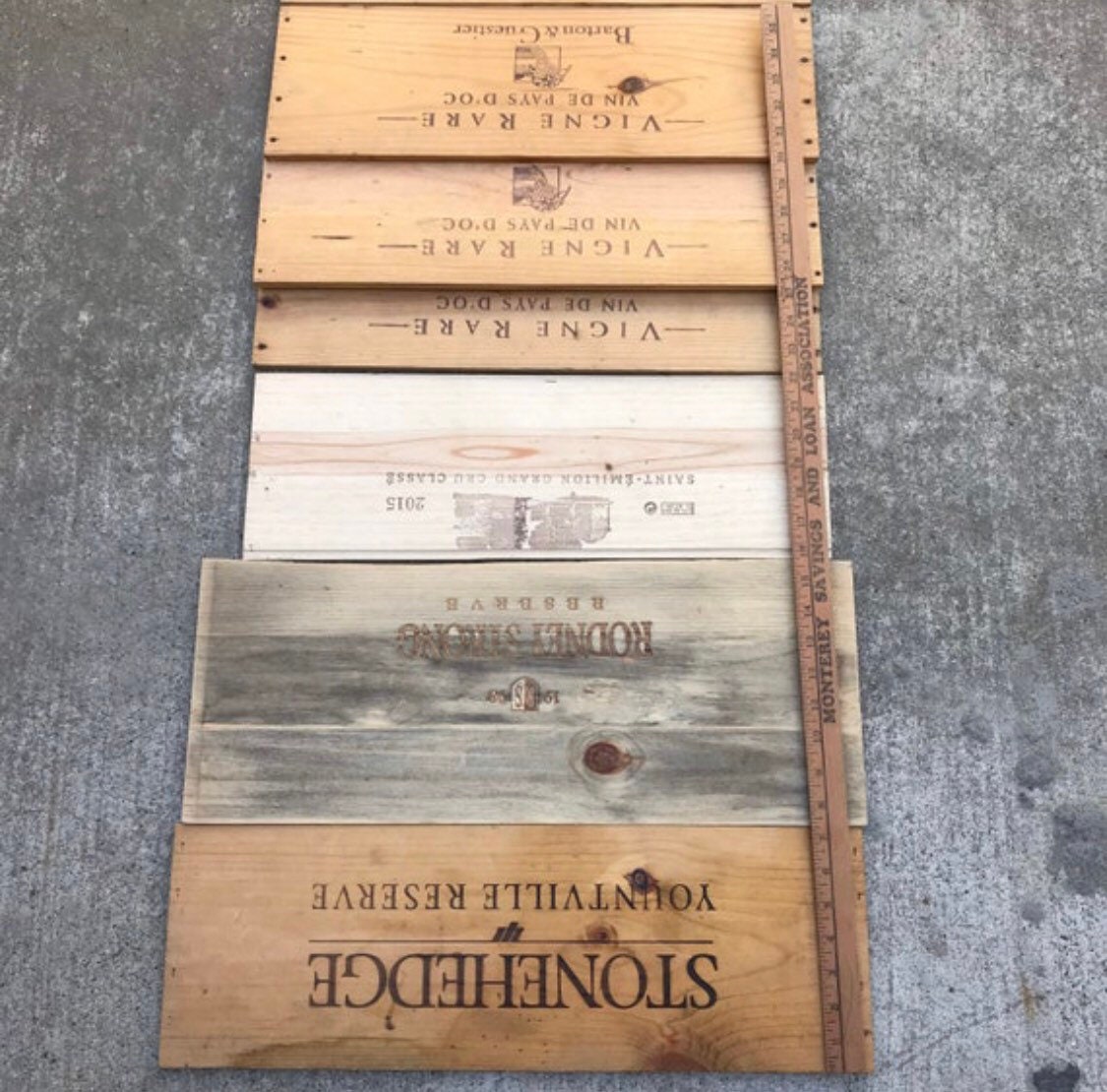 Set 7 Wine Box Panels Vintage Wooden Wood Panels Sides Wine - Etsy