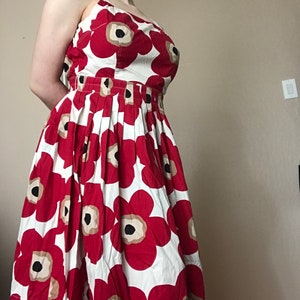 Vintage Dolce & Gabbana Dress Marimekko Red Poppy Print Cotton Full ...