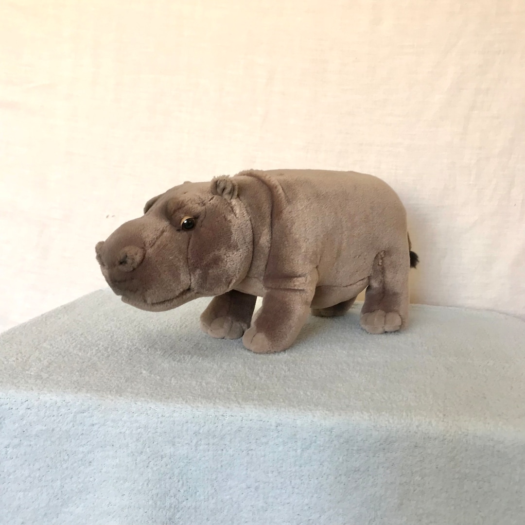 Vintage Ganz Webkinz Baby Hippo Furry Hippopotamus Grey Gray Plushie ...