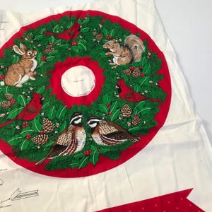Vintage Cranston Elegant Christmas Wreath Craft Pattern Size Kit Fabric ...