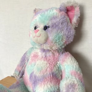 Pastel Pink Baby Cat Kitten Bear Dressed Purple Pink Build a Bear ...