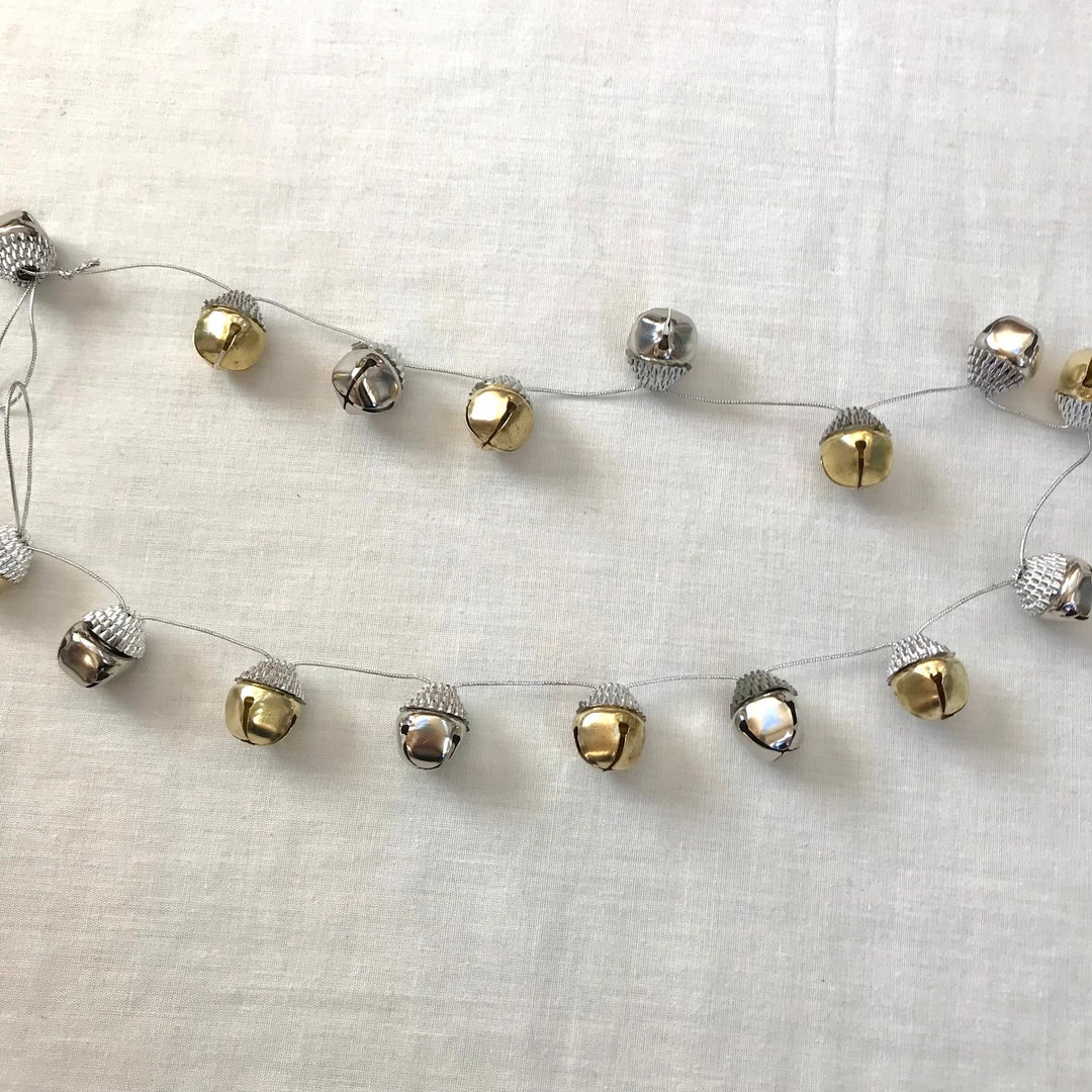 Set of 2 Jingle Bells Garland Metal Christmas Decor Primitive Rustic ...