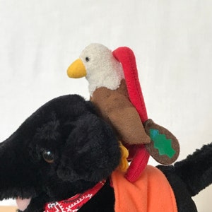 Small Stuffed Labrador Plush With Eagle Dog Guide Stuffed Animal Lab ...