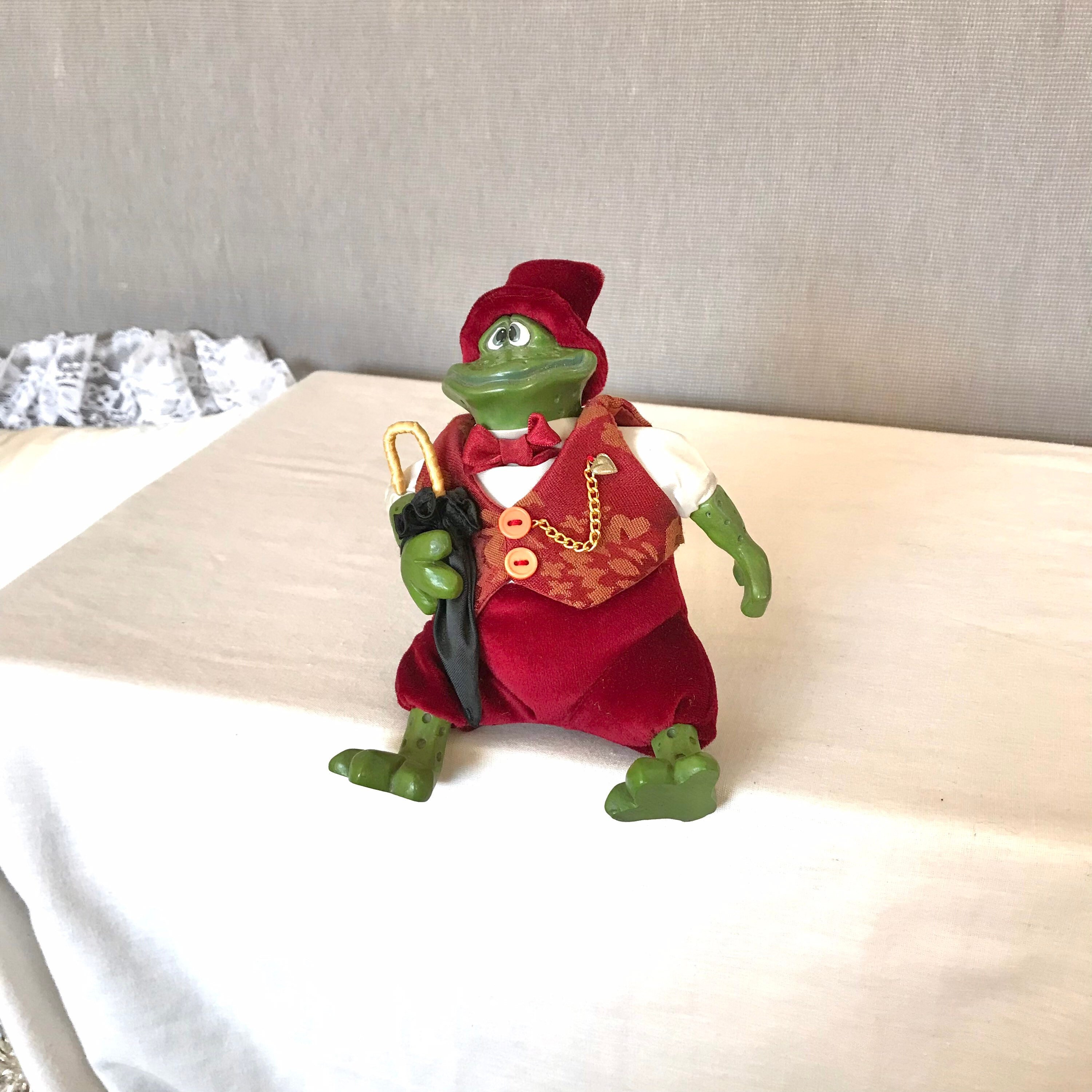 Vintage Prince Frog Leopold Frog Doll by Kathleen Kelly Critter Factory ...