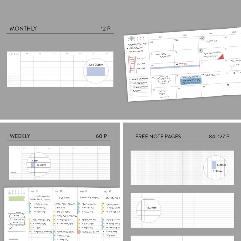 Life Routine 6-month Undated Planner | All Year Long Planner | Monthly ...