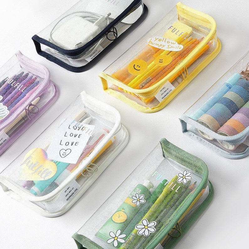 Clear Glitter Pencil Pen Case | Pencil Pen Pouch | Makeup Pouch ...