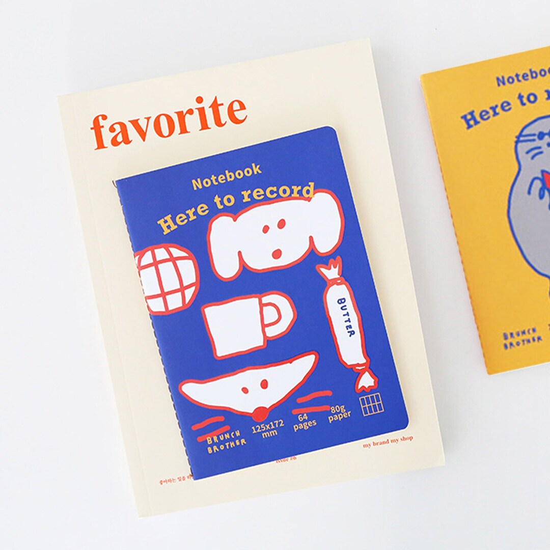 Small Grid Notebook Cute Notebook Brunch Brother Grid Notebook Grid ...