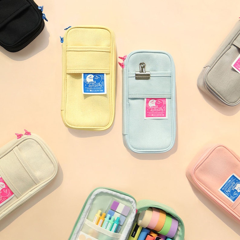 Pencil Case 8 Colors L Pen Case | Small Zipper Pouch | Makeup Pouch ...
