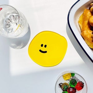 Bumpy Smile Acrylic Coaster | Cute Coaster | Office Desk Decor | Coffee ...