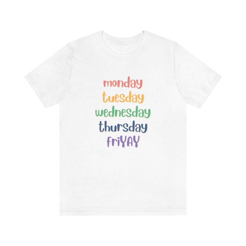 Days of the Week Tee Shirt - Etsy