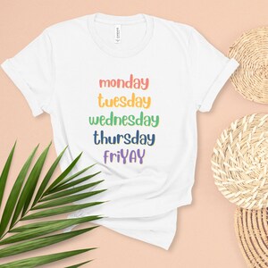 Days of the Week Tee Shirt - Etsy