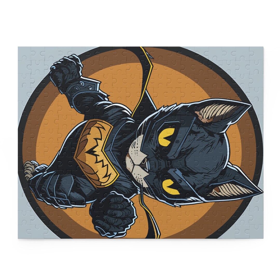 Halloween Family Game Night, Bat Kitten Puzzle, Family Activity ...