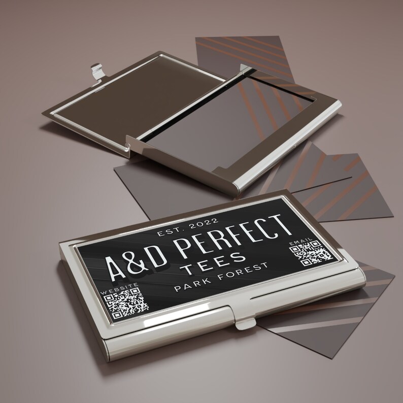 Personalized QR Code Business Card Holder, Customized QR Code Business ...