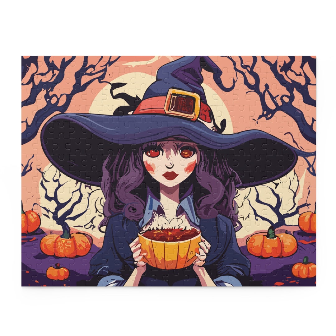 Halloween Witchy Pumpkin Puzzle (252, 500-piece) Family Activity ...