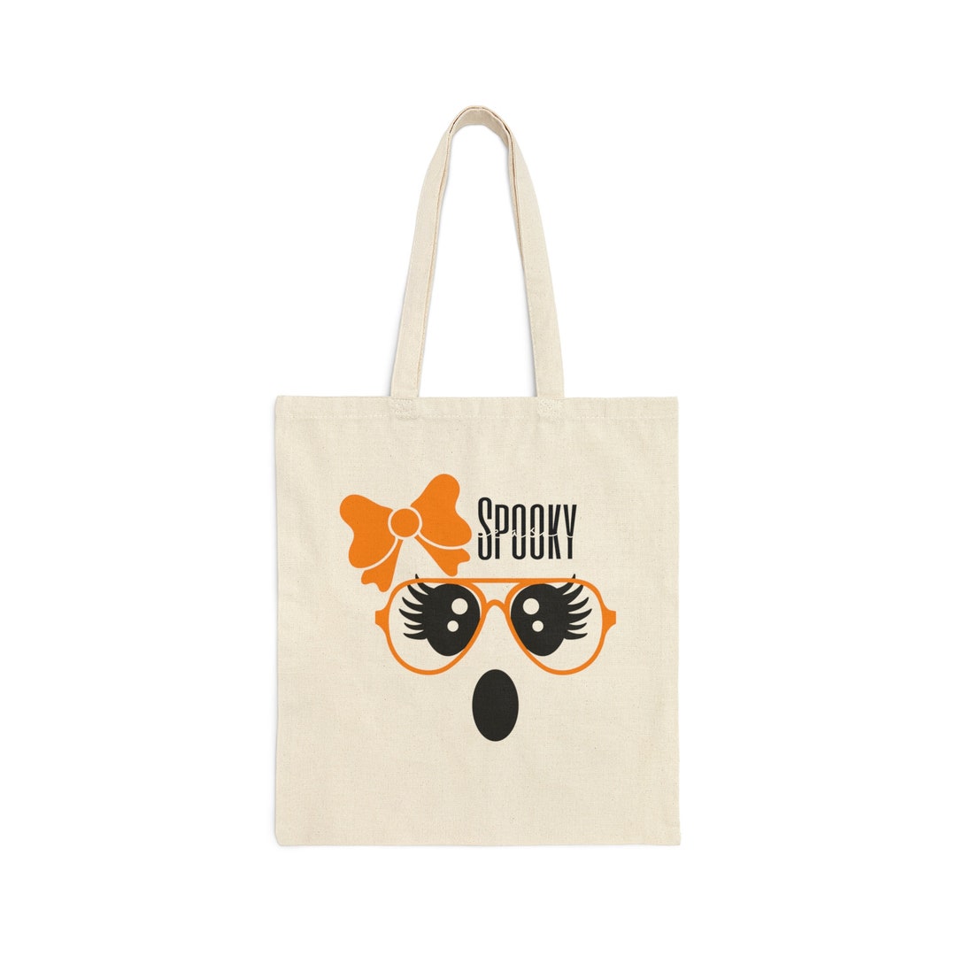 Spooky Ghost Season Girls Halloween Trick or Treat Candy Bag, Autumn ...