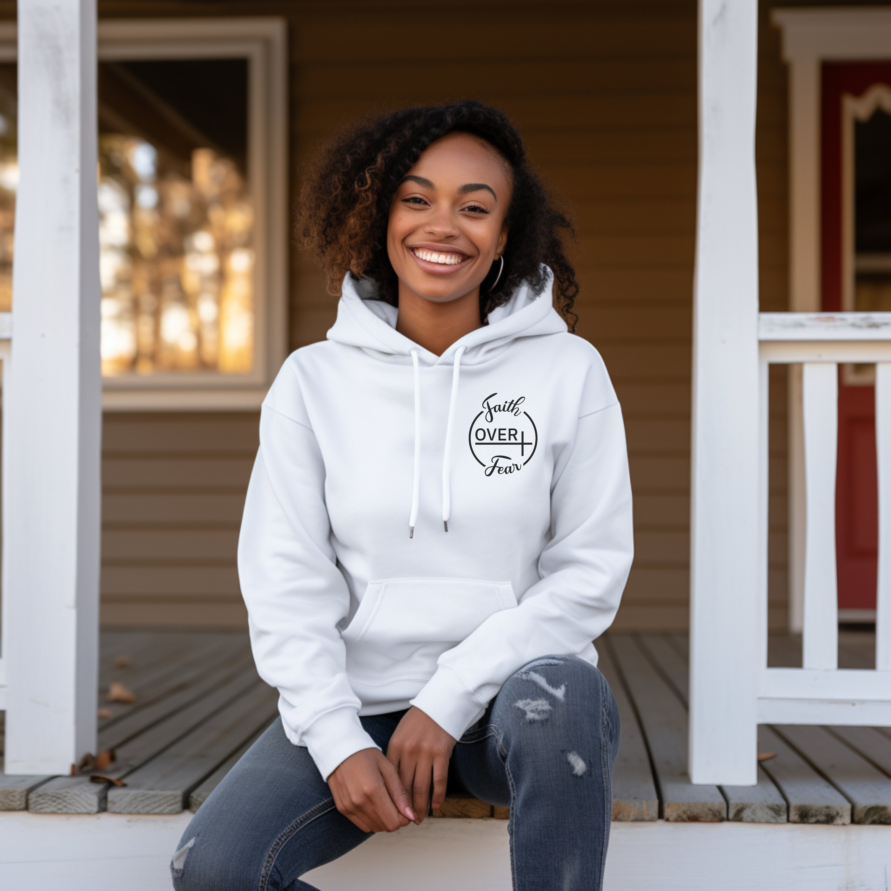 Faith Over Fear Christian Hooded, Christ Sweatshirt Jesus Hoodie ...