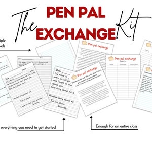 Pen Pal Exchange Digital Printable Writing Activity - Etsy