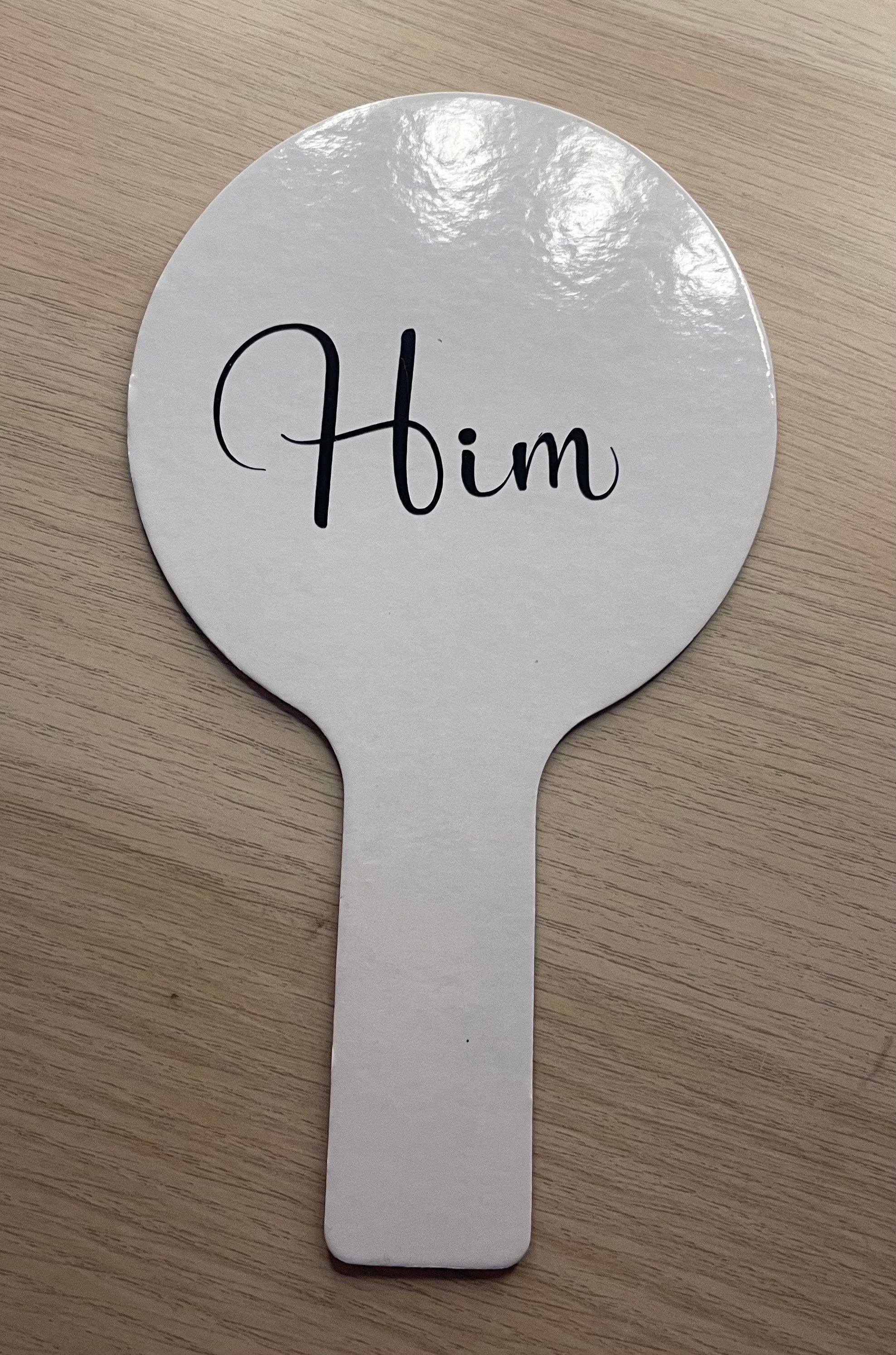 Bridal Shower & Baby Shower “him” and “her” or “mom” and “dad” Paddles ...