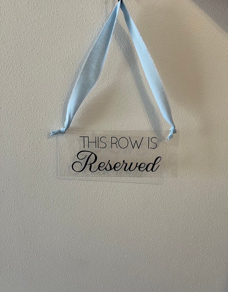 Reserved Sign. Reserved Row. Wedding Reserved Sign. Hanging Sign. This ...