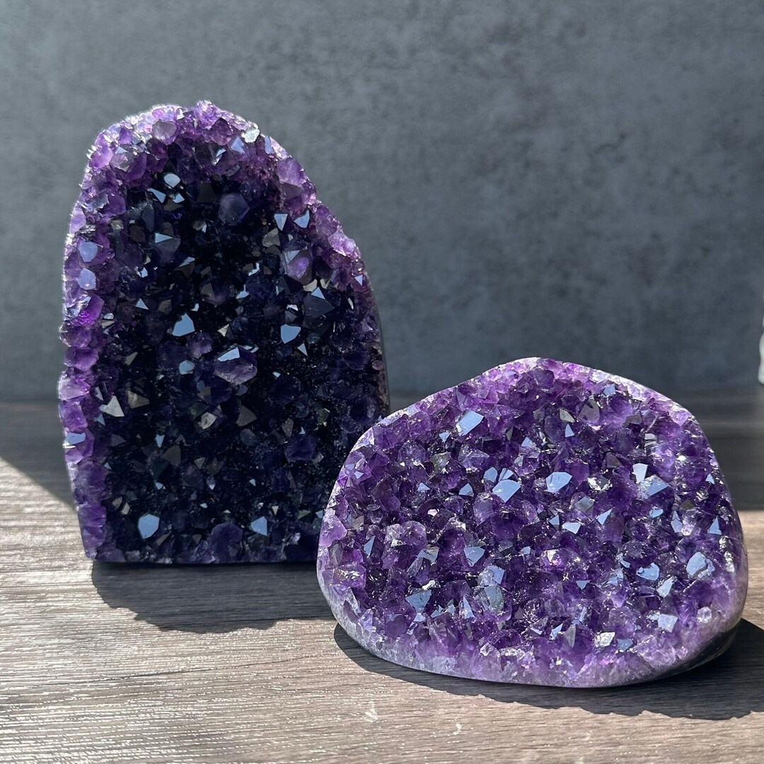 Natural Deep Purple Amethyst Cut Base | High Grade Amethyst | Brazilian ...