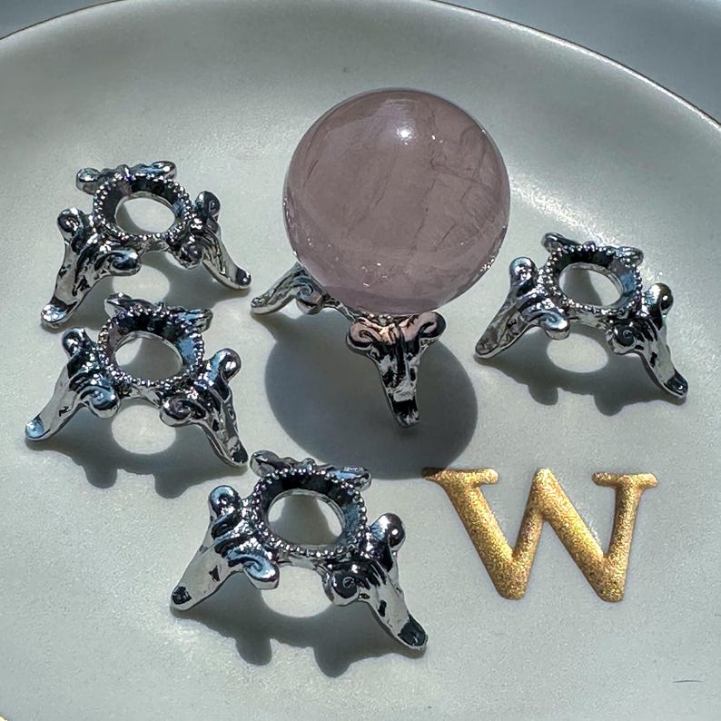 Mini Sphere Stands Gold & Silver | Mini Sphere Holder | Crystal Stand ...