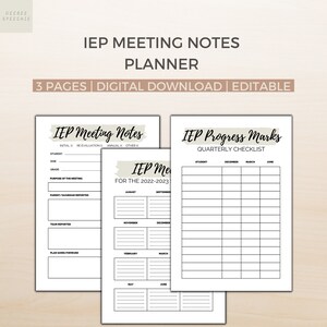 IEP Planner - Etsy