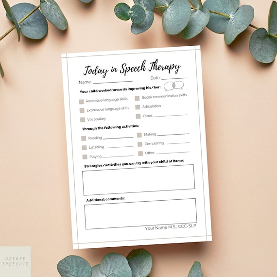 Today in Speech Therapy This Week in Speech Therapy - Etsy