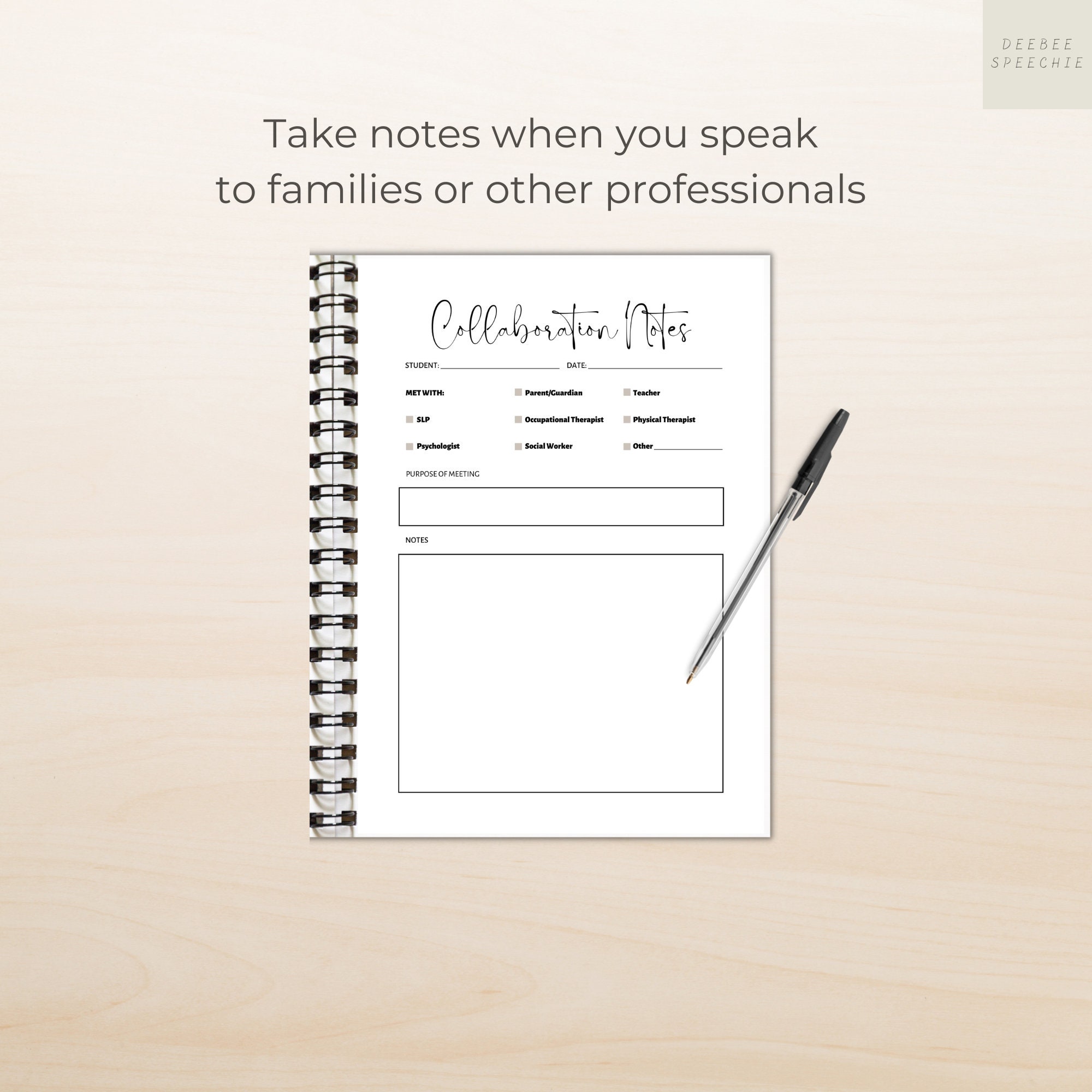 IEP Meeting Notes Planner | IEP Meeting Notes | IEP Planner - Etsy