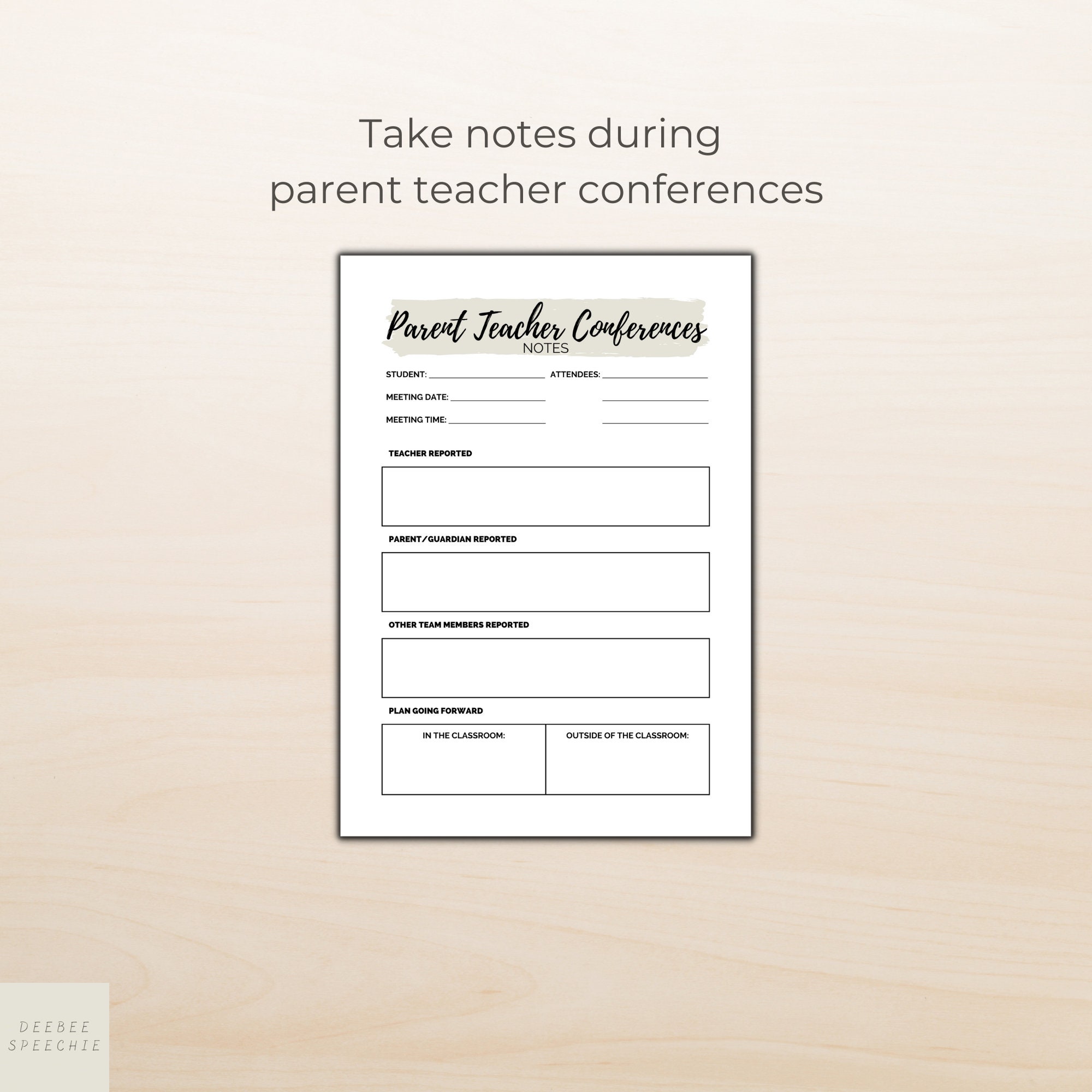 Parent Teacher Conferences Planner - Etsy