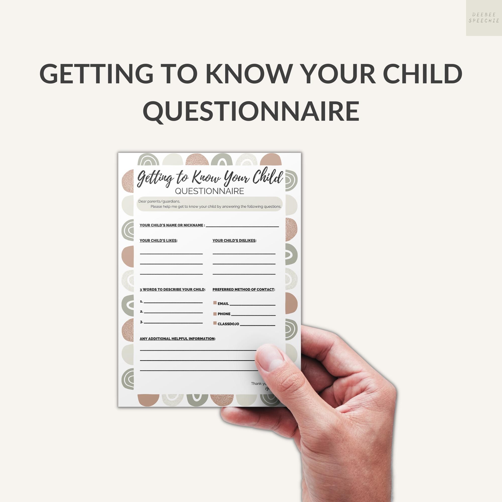 Editable Back to School Parent Survey: Teacher Questionnaire (PDF ...