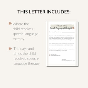 Editable Welcome Letter | Meet the Speech-language Pathologist Template ...