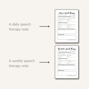 Editable Speech Therapy Note for Parents | Printable Daily & Weekly SLP ...