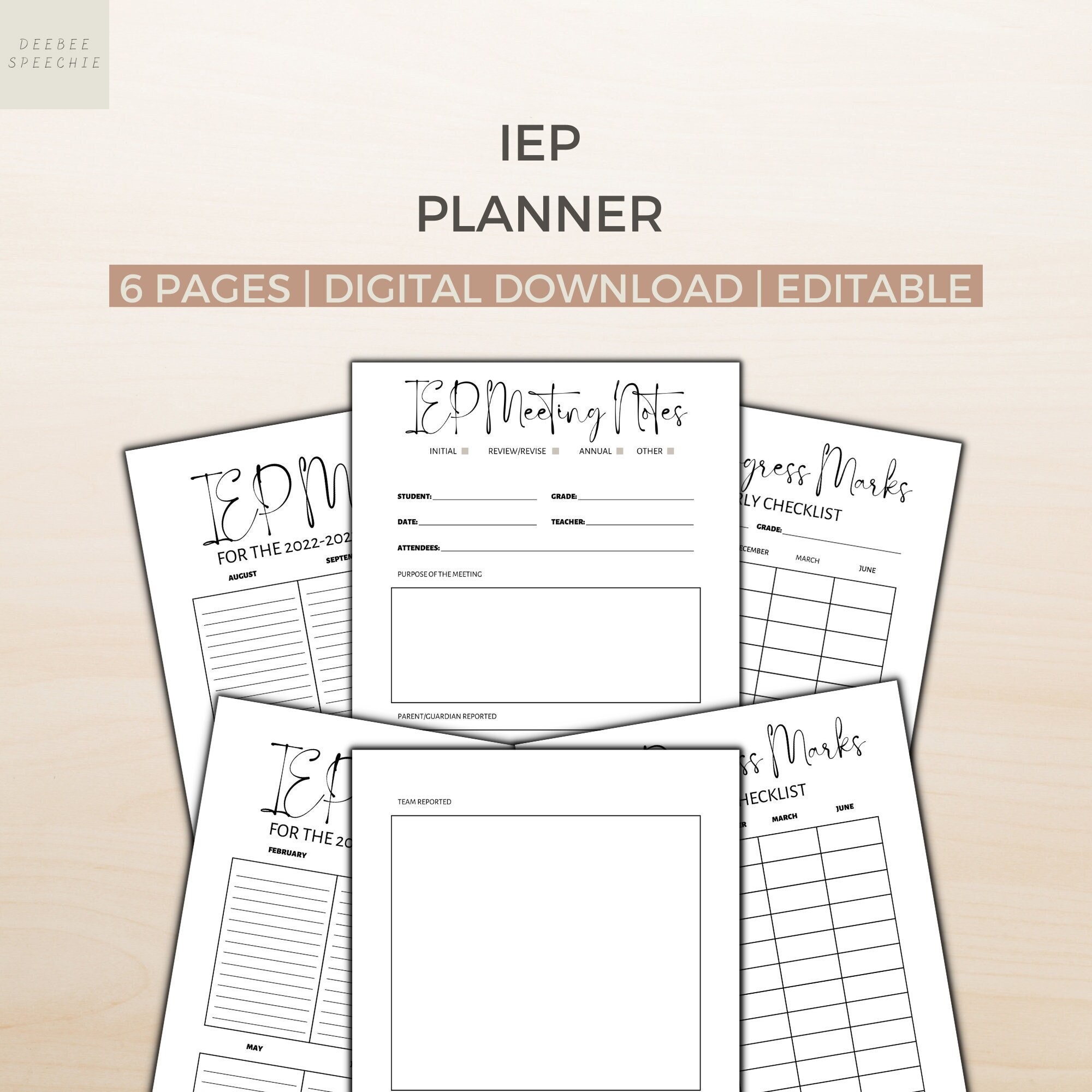 IEP Planner - Etsy