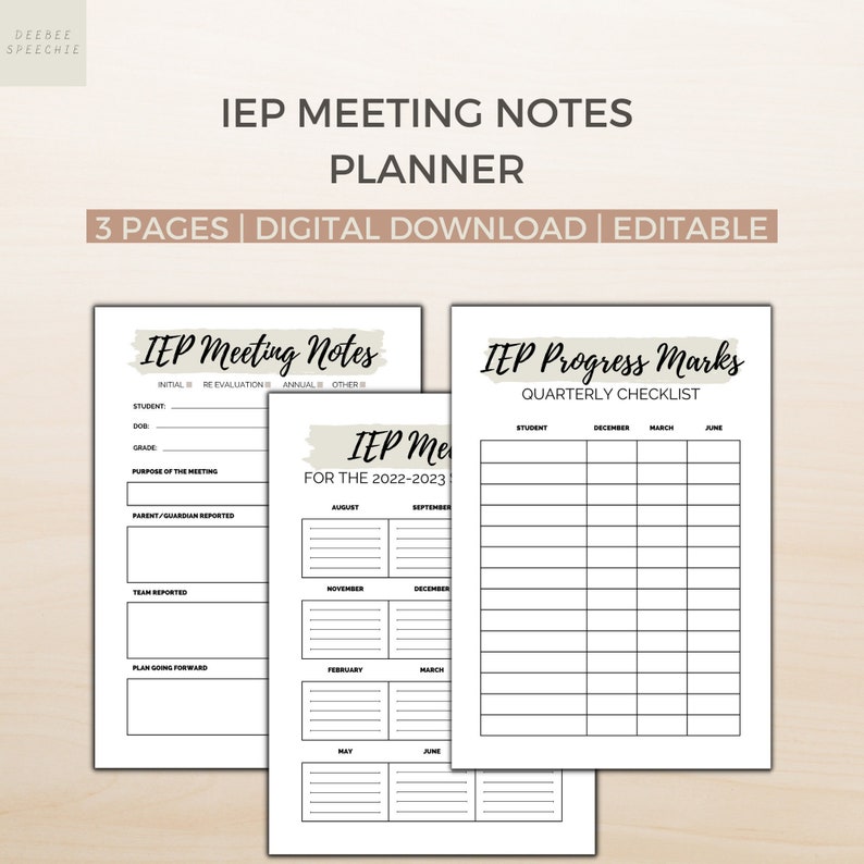 IEP Planner - Etsy