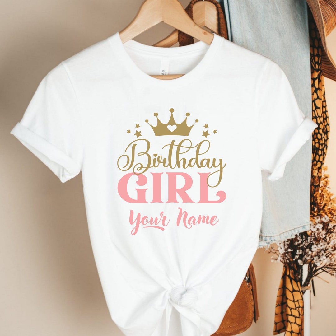 Personalized Birthday Girl Shirt, Custom Birthday Shirt, Birthday Party ...