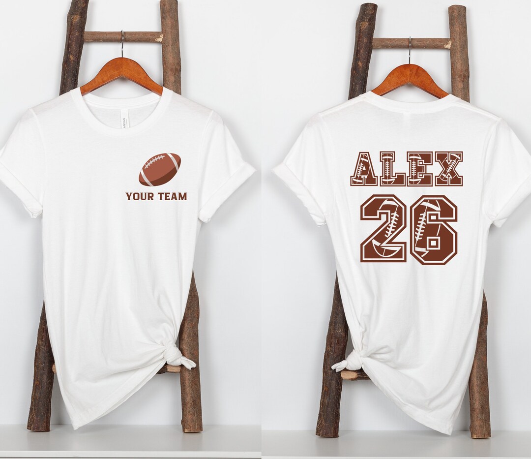 Personalized Double Sided Football Team Shirt, Custom Team Name and ...